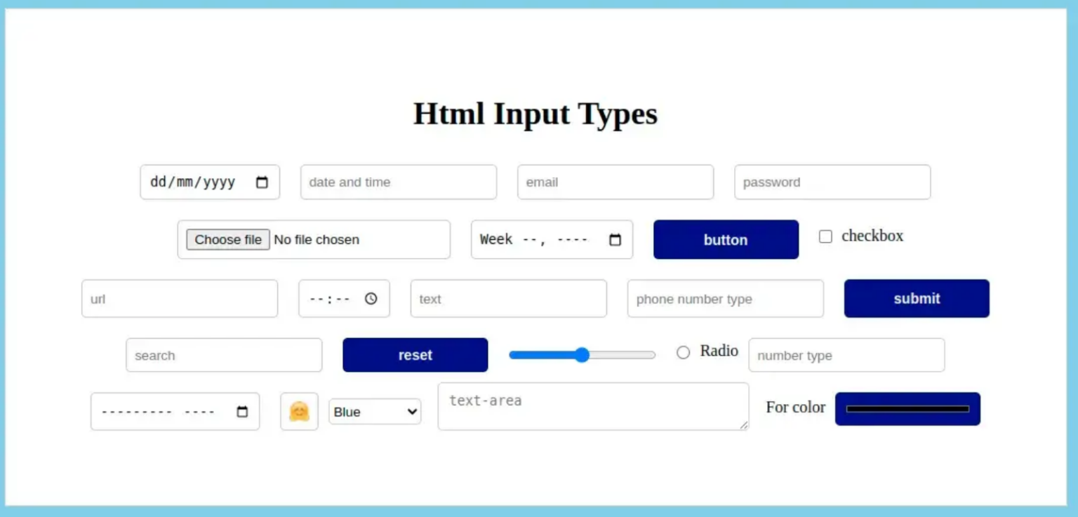 HTML 学习之表单 – 标点符